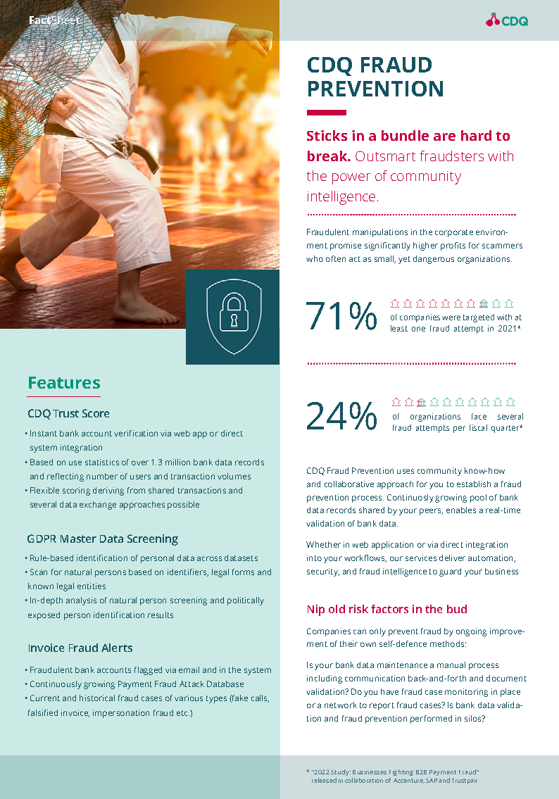 CDQ Fraud Prevention: Real-Time Fraud Detection Software